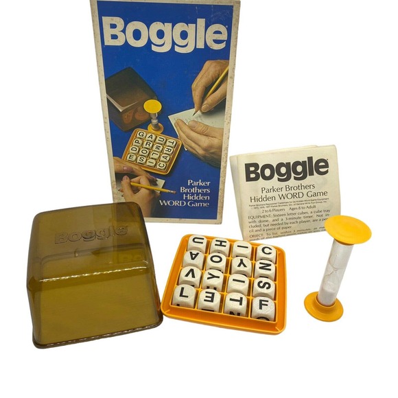 Parker Brothers | Games | Vintage 976 Boggle Parker Brothers Hidden Word Game Letter Dice Cube ...